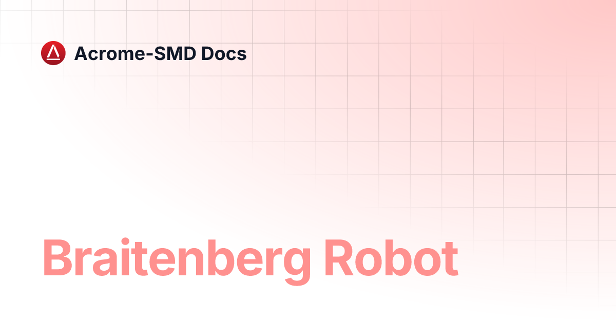 Braitenberg Robot | Acrome-SMD Docs