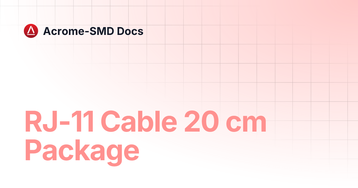 RJ-11 Cable 20 cm Package | Acrome-SMD Docs